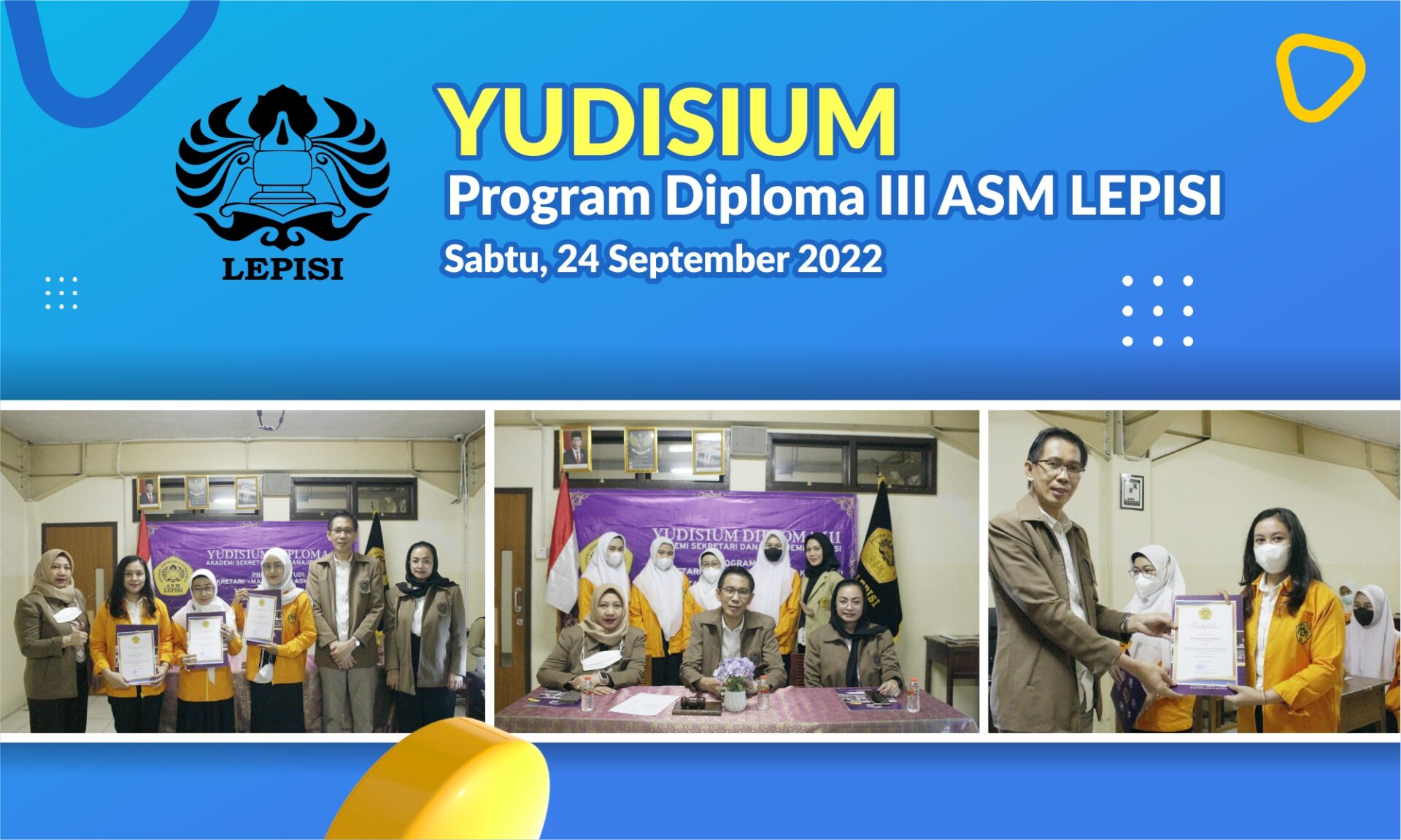 Sidang Yudisium Program Diploma III (D3) ASM LEPISI Tahun Akademik 2021/2022 – ASM LEPISI
